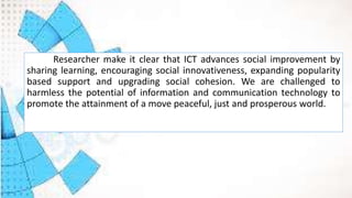 Unit 6: Information Communication Technology (ICT) | PPTX