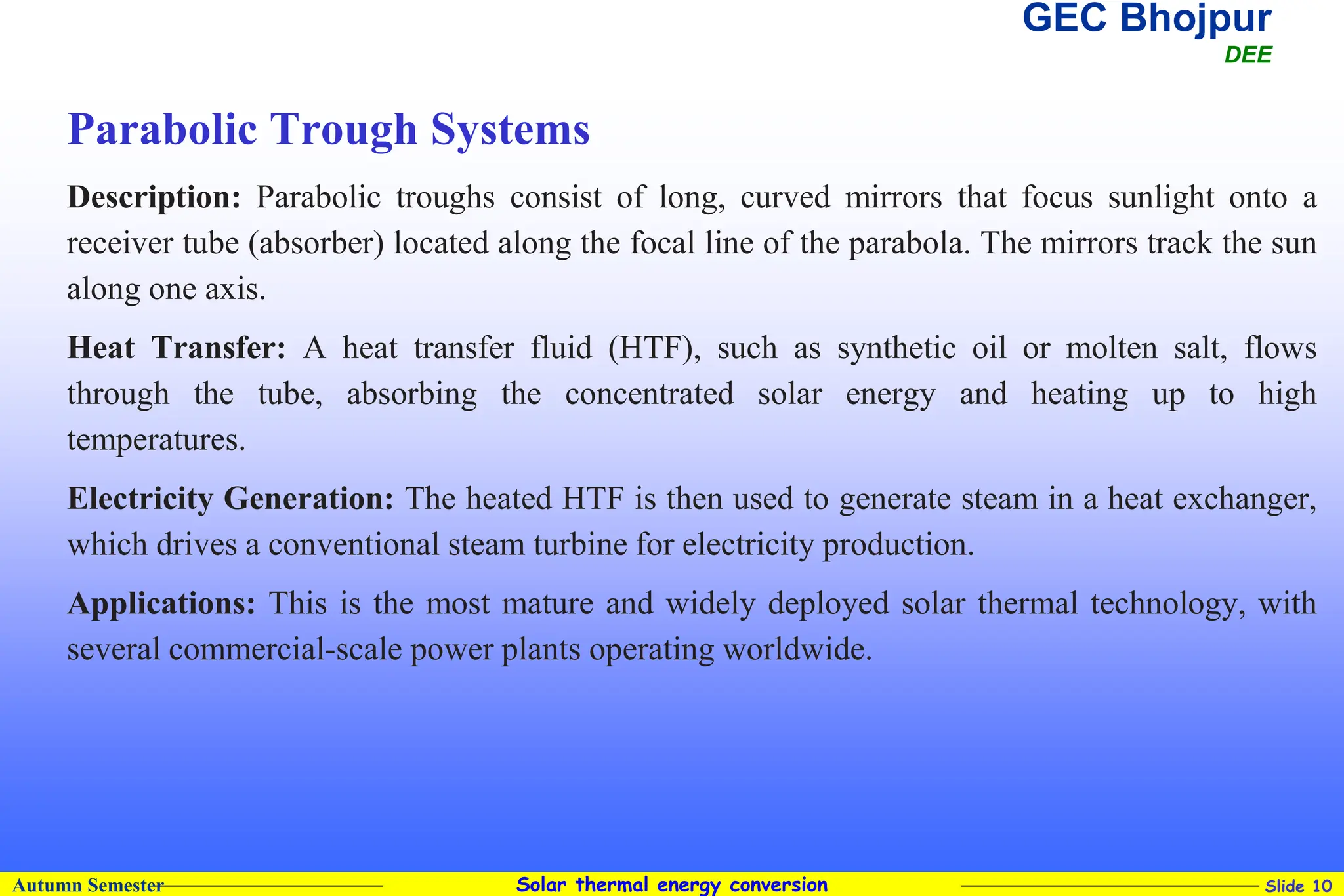 Types of Solar Thermal generation Technology | PPT