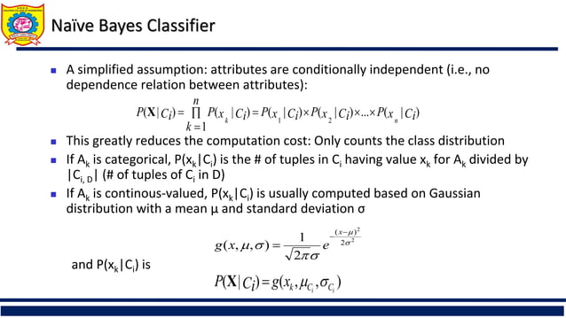 Classification, Attribute Selection, Classifiers- Decision Tree, ID3,C4 ...