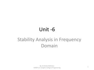 Stability of control systems in frequency domain | PPTX
