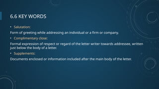Unit 6.pptx Principles of letter Writing | PPT