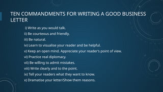 Unit 6.pptx Principles of letter Writing | PPTX