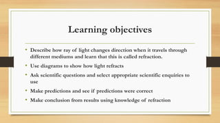 Unit 6.2 Refraction of light .PROPERTIES OF LIGHT | PDF