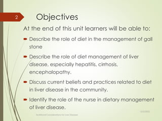 Unit 6.Nutritional consideration in the prevention and management of Liver disease Provided By ...