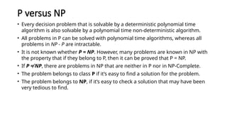 Introduction to Computational Complexity Theory pptx | PPTX