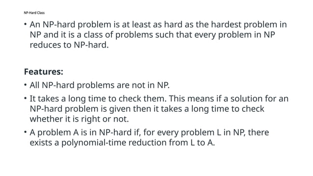 Introduction to Computational Complexity Theory pptx | PPTX