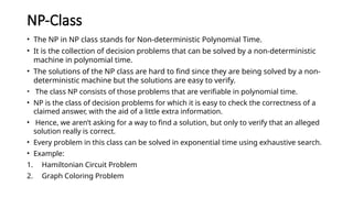Introduction to Computational Complexity Theory pptx | PPTX
