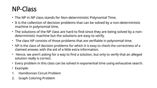 Introduction to Computational Complexity Theory pptx | PPTX