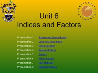 indices and factors unit 6 ( download) .ppt
