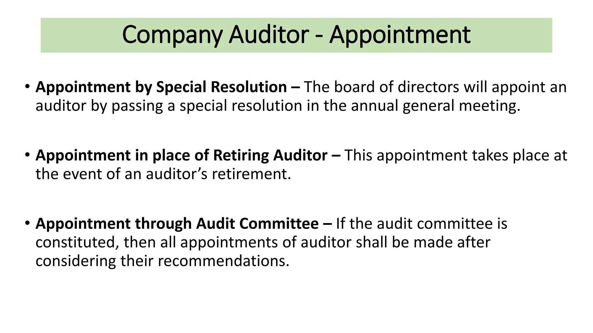 PPA - Unit 6 - Company Auditor | PPTX