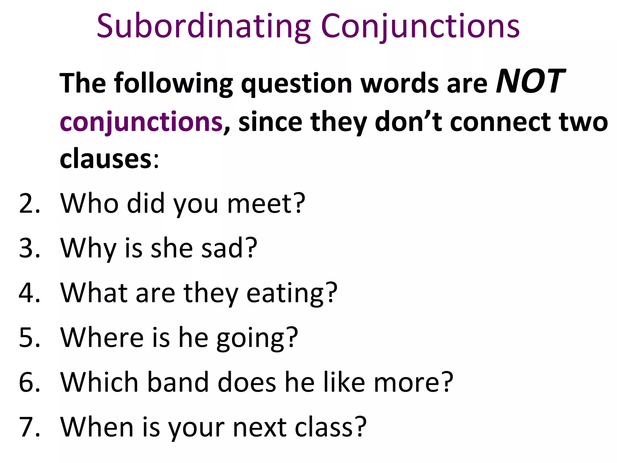 Unit 6 conjunctions | PPT