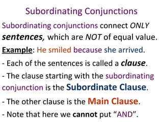 Unit 6 conjunctions | PPT