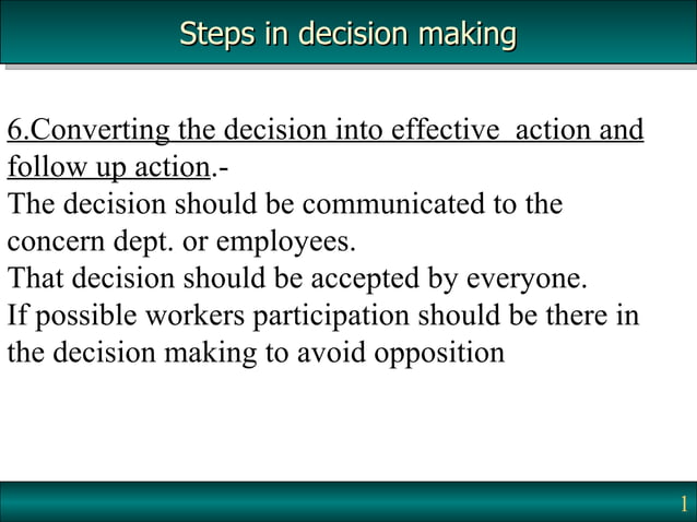 DECISION MAKING | PPT