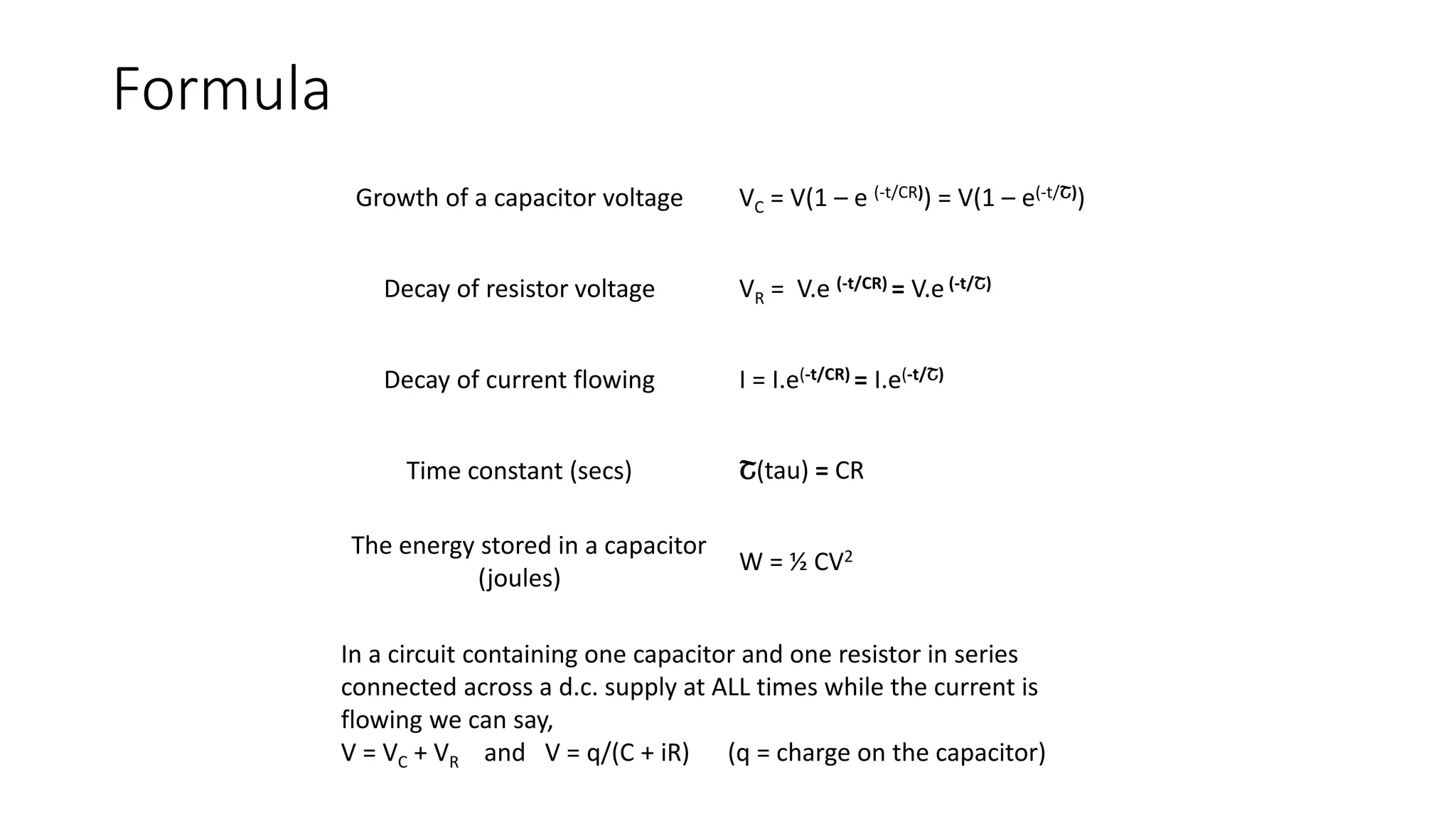 Unit 6 electrical and electronic principle capacitor calculations | PPTX