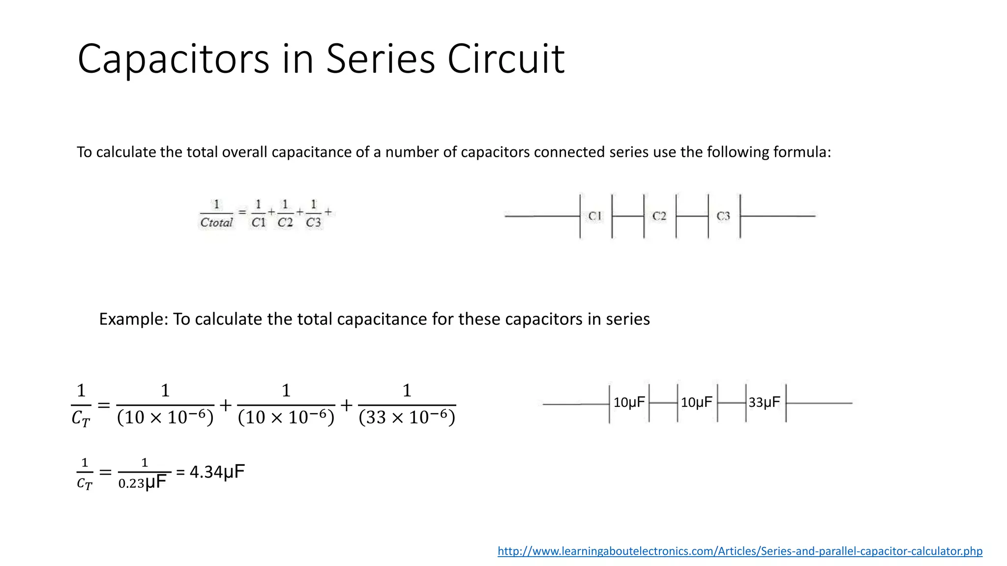 Unit 6 electrical and electronic principle capacitor calculations | PPTX