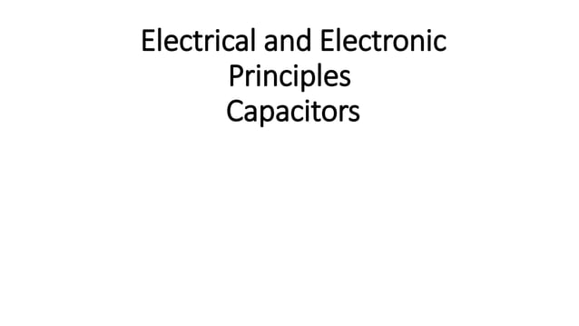 Unit 6 electrical and electronic principle capacitor calculations | PPT