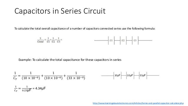 Unit 6 electrical and electronic principle capacitor calculations