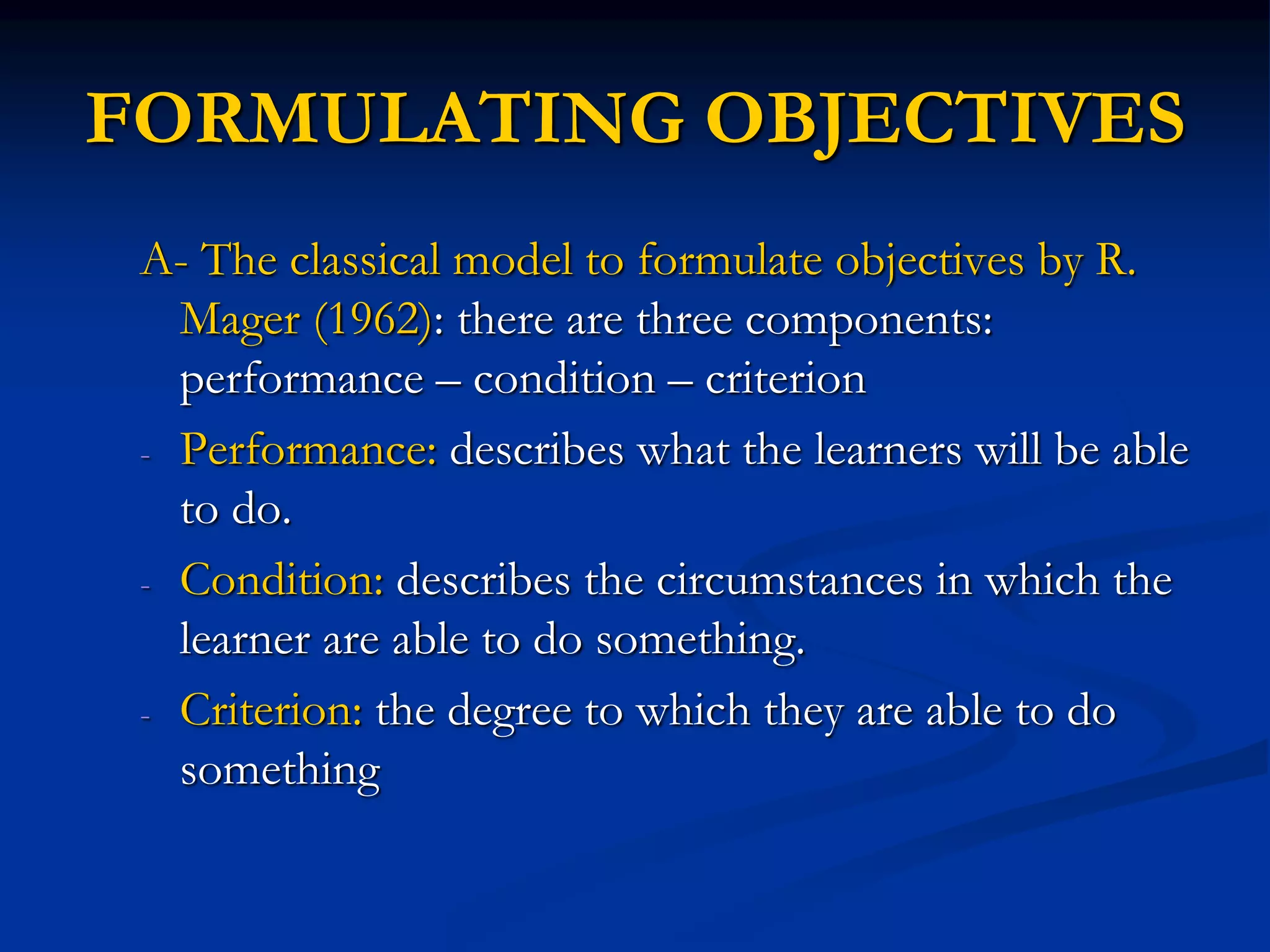 FORMULATING GOALS AND OBJECTIVES.ppt