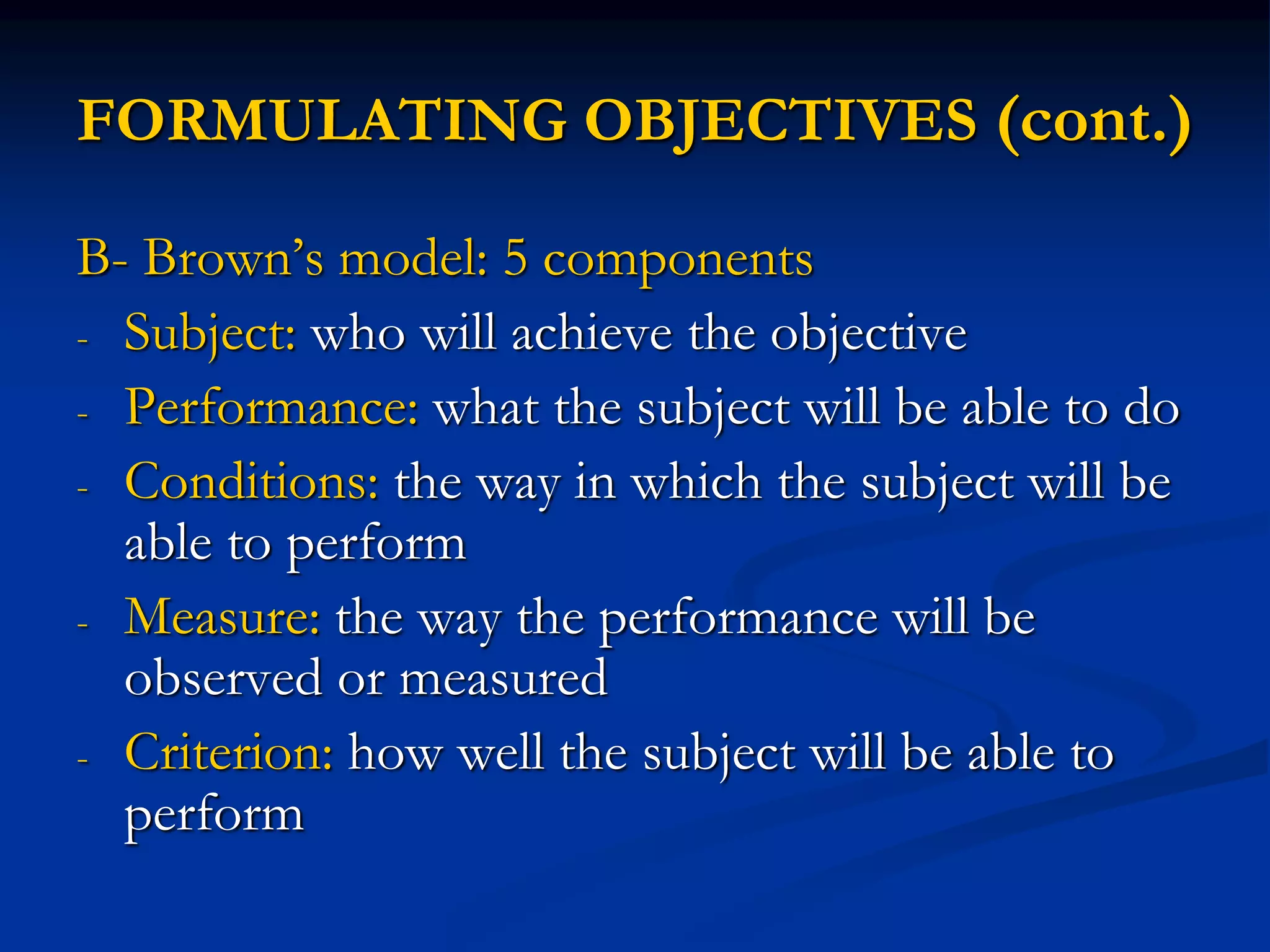 FORMULATING GOALS AND OBJECTIVES.ppt
