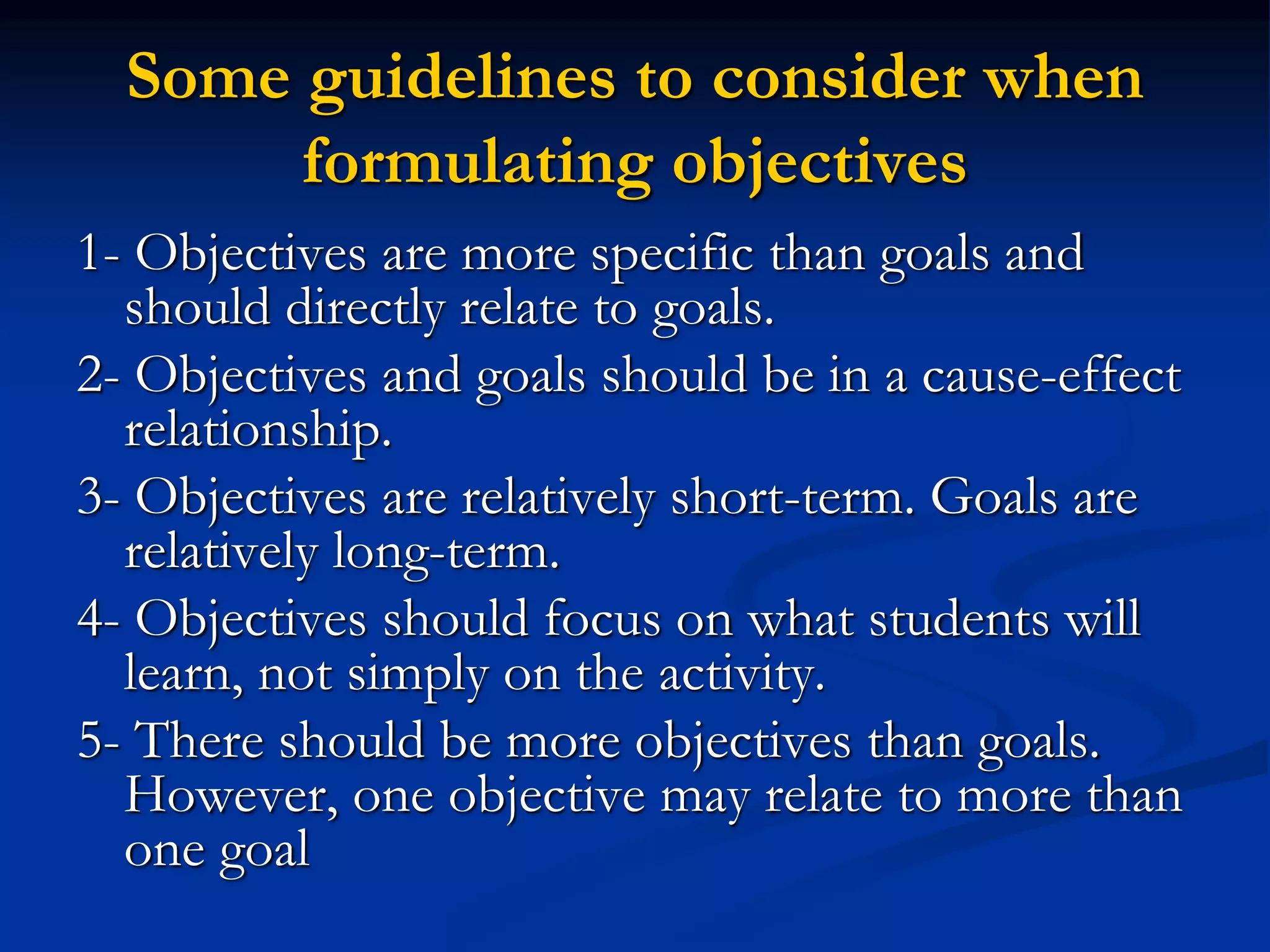 FORMULATING GOALS AND OBJECTIVES.ppt