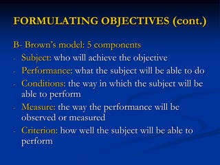 FORMULATING GOALS AND OBJECTIVES.ppt