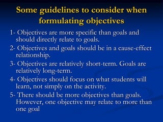 FORMULATING GOALS AND OBJECTIVES.ppt