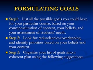 FORMULATING GOALS AND OBJECTIVES.ppt