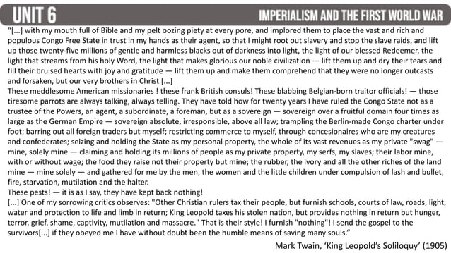 UNIT 6 - Imperialism and the First World War (Presentation Part 1).pdf