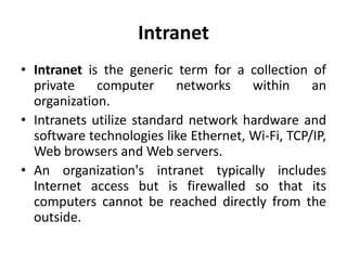 Unit 6 - Internet and Intranet Systems Development - IT | PPT
