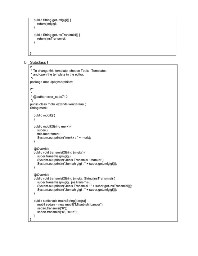 Unit 6 polymorphism | PDF