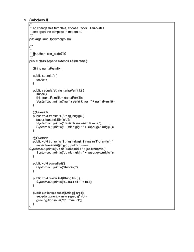 Unit 6 polymorphism | PDF