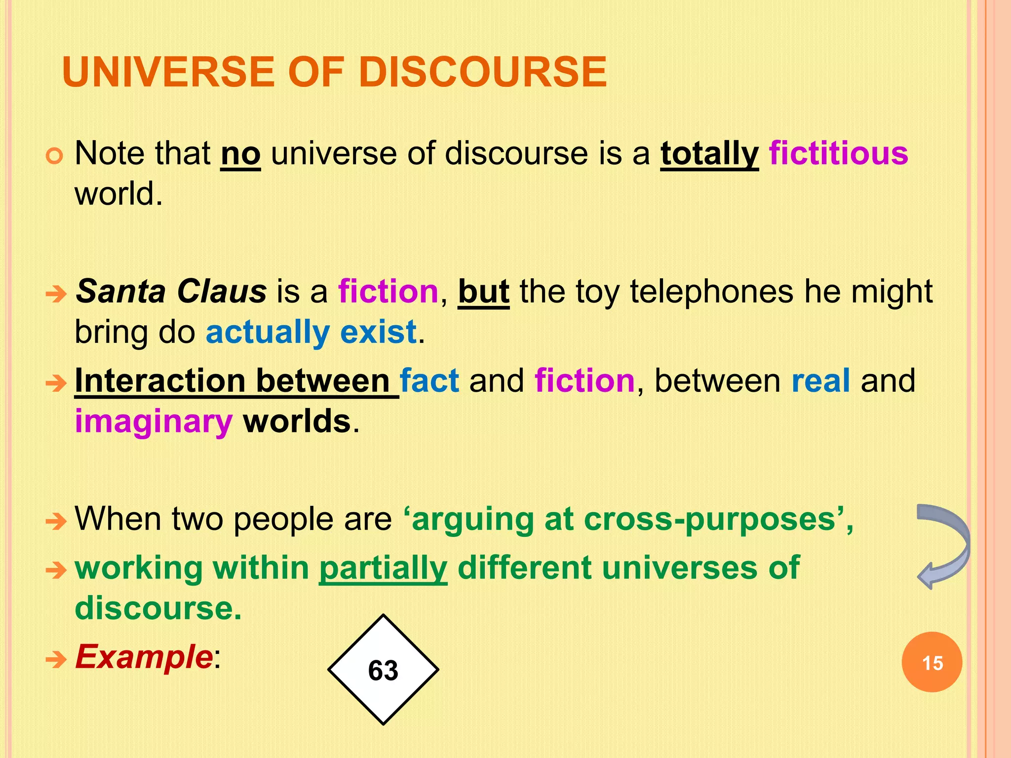 Unit 6 - Predicates, Referring Expressions, and Universe of Discourse ...