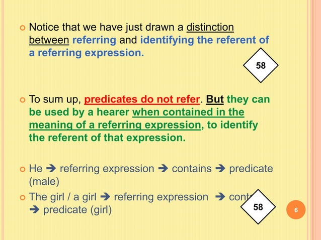 Unit 6 - Predicates, Referring Expressions, and Universe of Discourse ...
