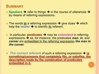 Unit 6 - Predicates, Referring Expressions, and Universe of Discourse ...