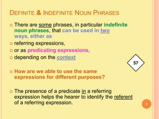 Unit 6 - Predicates, Referring Expressions, and Universe of Discourse | PPT