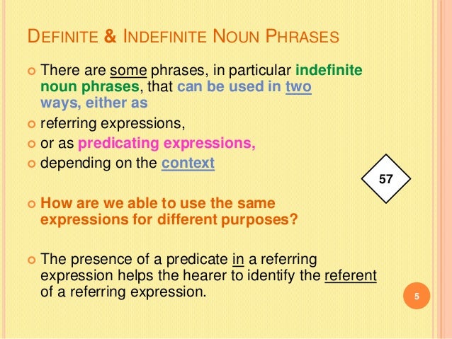 Unit 6 - Predicates, Referring Expressions, and Universe of Discourse