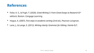 Comprehensive Guide to Writing Effective Reaction Essays with Grammar ...