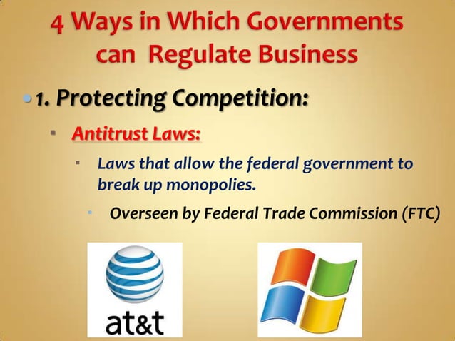 Unit 6 - Role of Government In Business - Notesdes | PPT