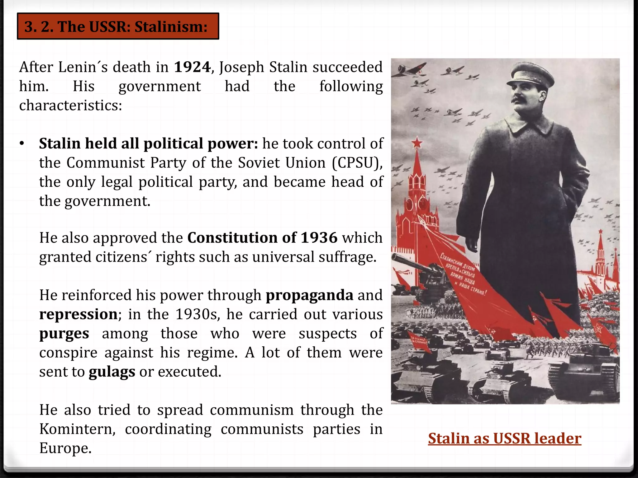 Unit 6 - The Russian Revolution, the interwar period and the Suffragist ...