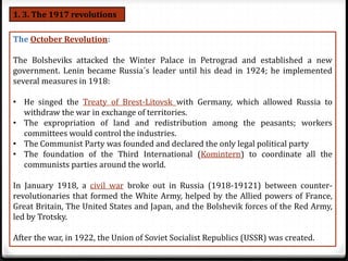 Unit 6 - The Russian Revolution, the interwar period and the Suffragist ...
