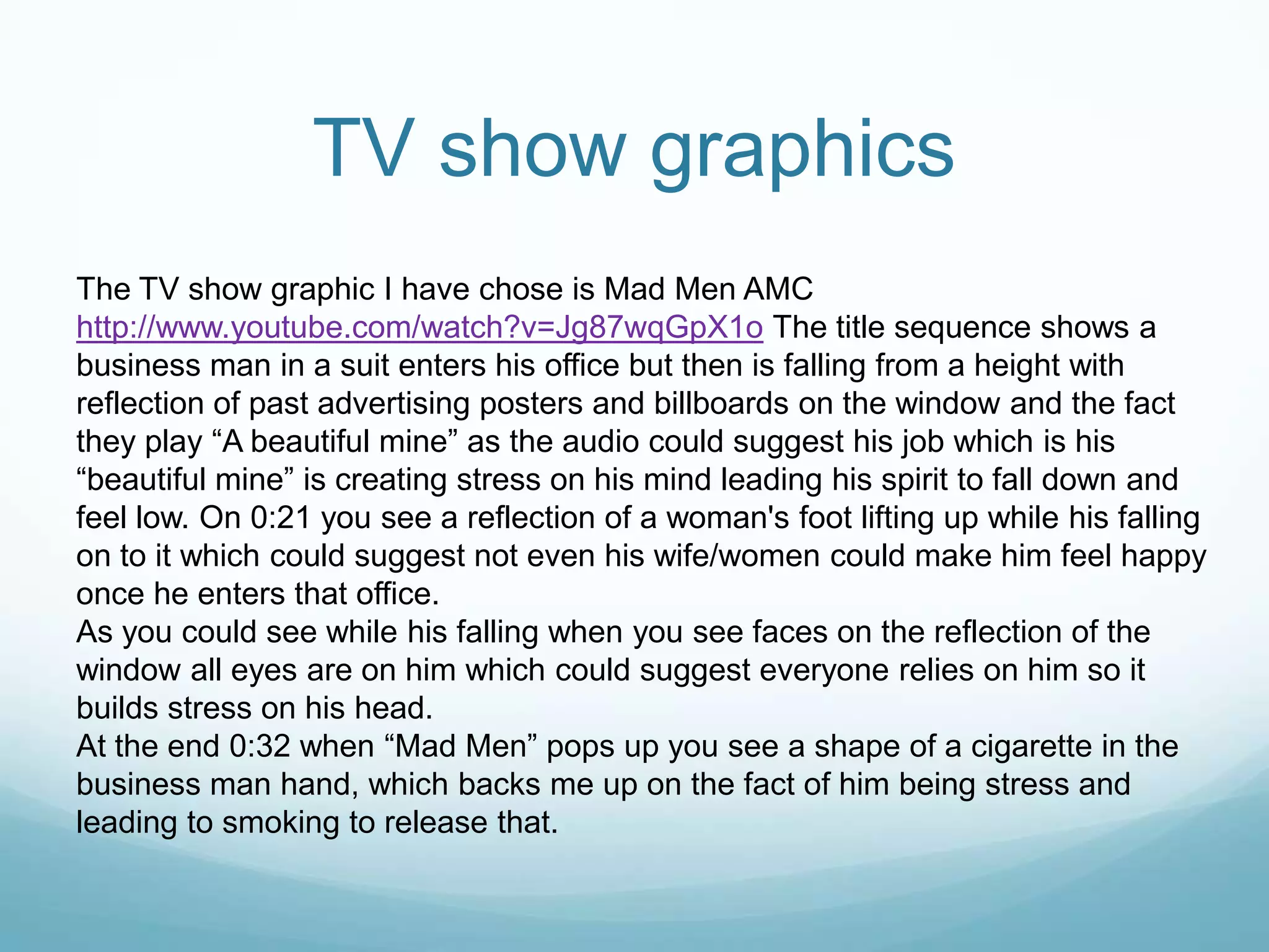 Unit 64 motion graphics | PPTX | Computer Animation | Computer Software and Applications