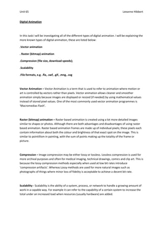 Unit 65 task | DOCX | Computing | Technology & Computing