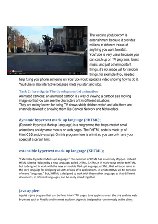 Unit 65 year 2 rog | DOCX | Web Design and HTML | Internet