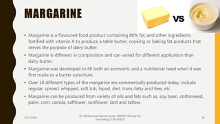 Oil and Fat edible applications (Unit 6 a) | PPTX