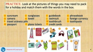 English A2 - RELAXING HOLIDAY VOCABULARY | PPTX