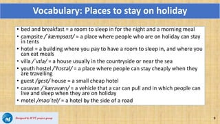 English A2 - RELAXING HOLIDAY VOCABULARY | PPTX