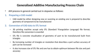 Unit 6 Additive Manufacturing 3d printing | PPTX