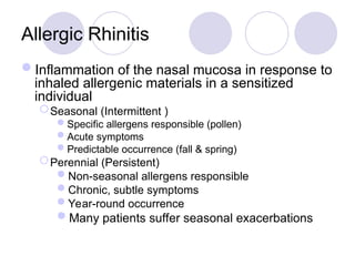 Unit_6_Allergic_Rhinitis.ppt... And treatment | PPT