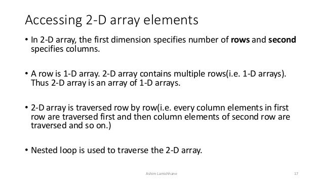 Unit 6. Arrays