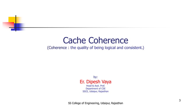Unit 6 cache coherence | PPTX
